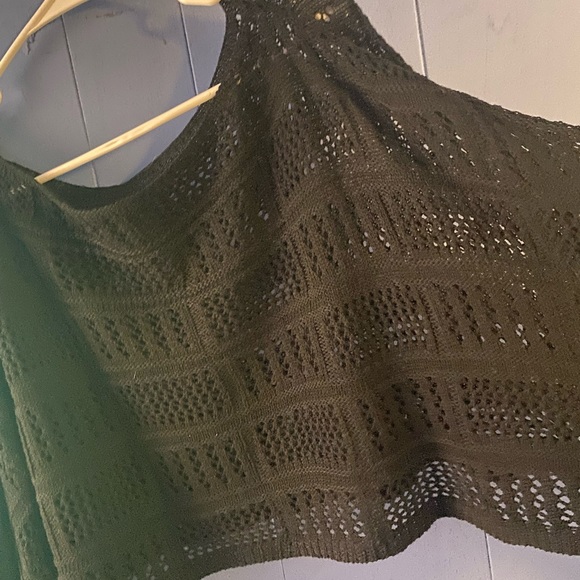 Sweaters | Bat Wing Cropped Crocheted Sweater | Poshmark